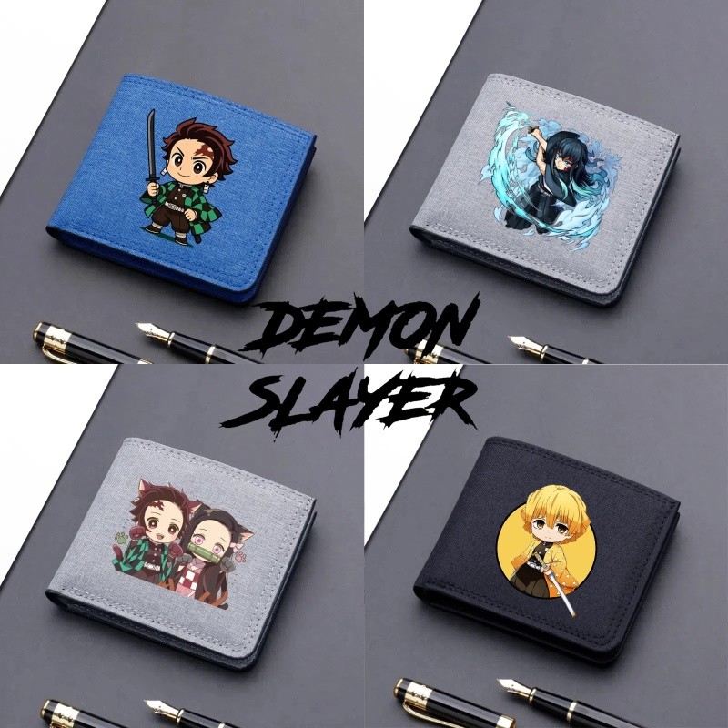 Demon Slayer Short Money Cartoon Wallet Kamado Tanjirou Nezuko Boys and ...