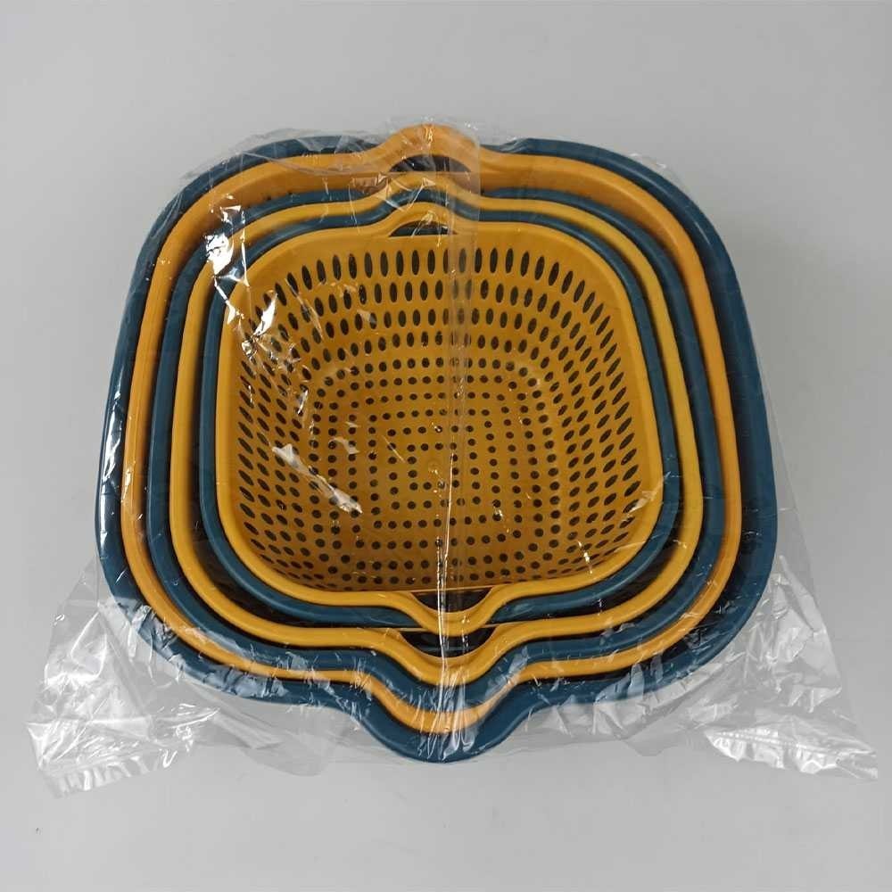 LCMNCLL MACROUPTA Double Layer Fruit Vegetable Washing Strainer Basin 3 ...