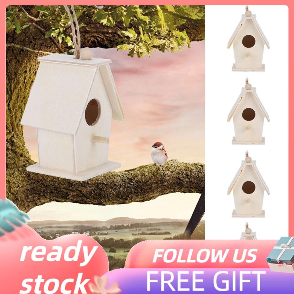 hanhan1 Parakeet Nesting Box Wood Parrot Nest Breeding Bird House with ...