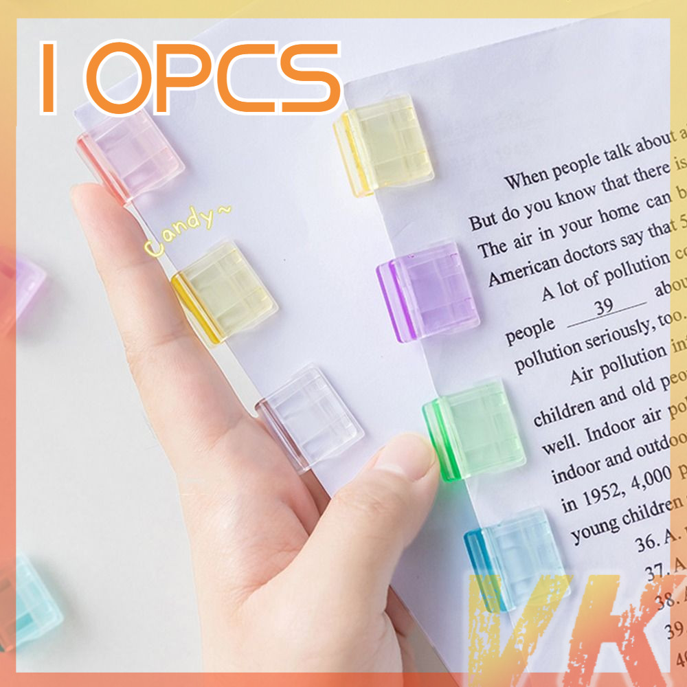 VK 10PCS Push Clip Cute Paper Clips Test Paper File Folder Corner Clamp ...