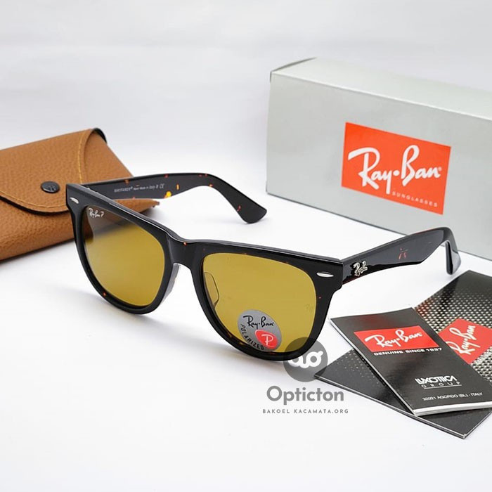 2025 Ray-ban Wayfarer Sunglasses 2140 Polarized Leopard Lens Full Set ...