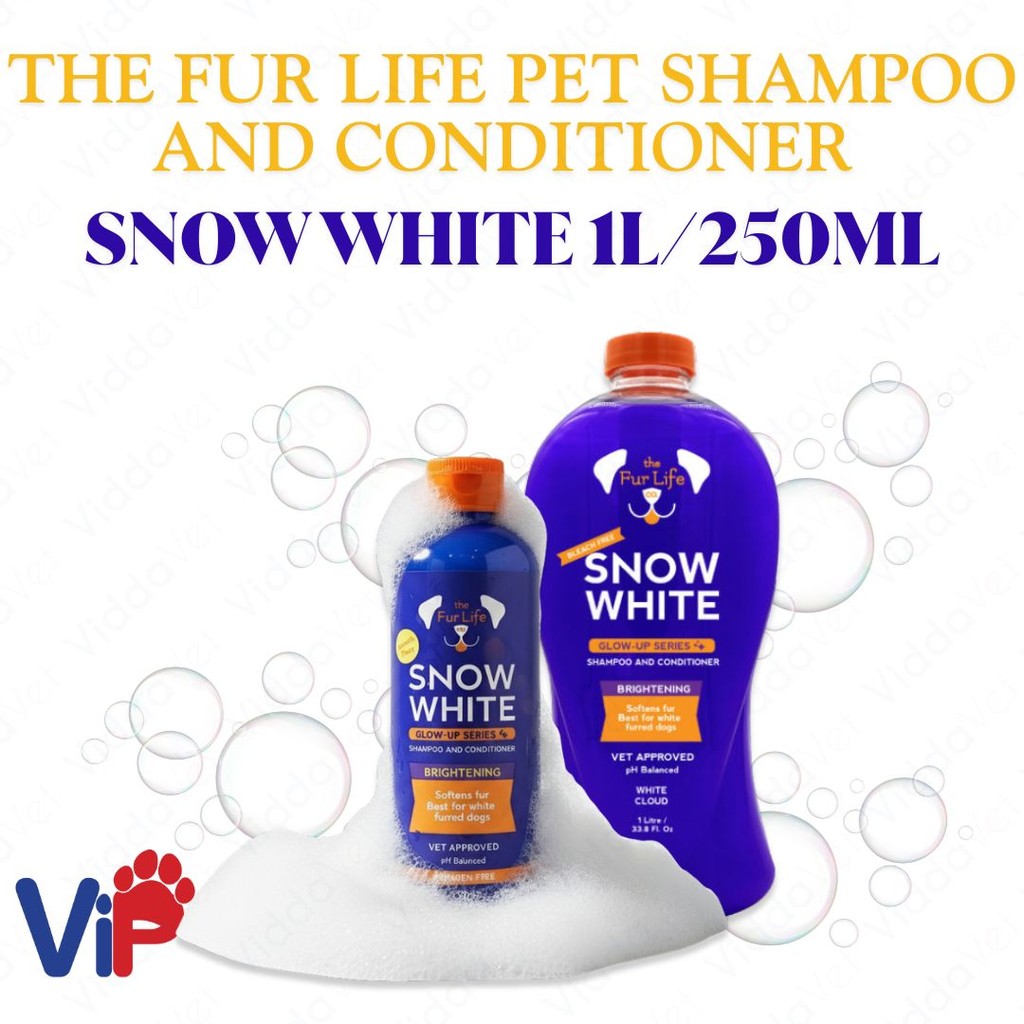 The Fur Life Snow White Shampoo and Conditioner with Brightening White ...