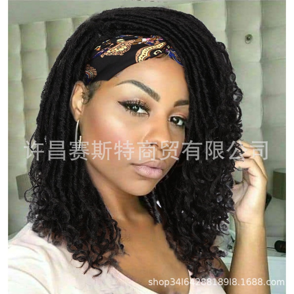 Afro Tube Curly Wig headband Dreadlock Wig Dreadlock Curly Tail ...