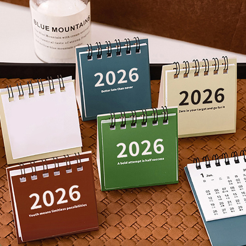 2026 Creative and Simple Mini Desktop Calendar for Students, Ins-style ...