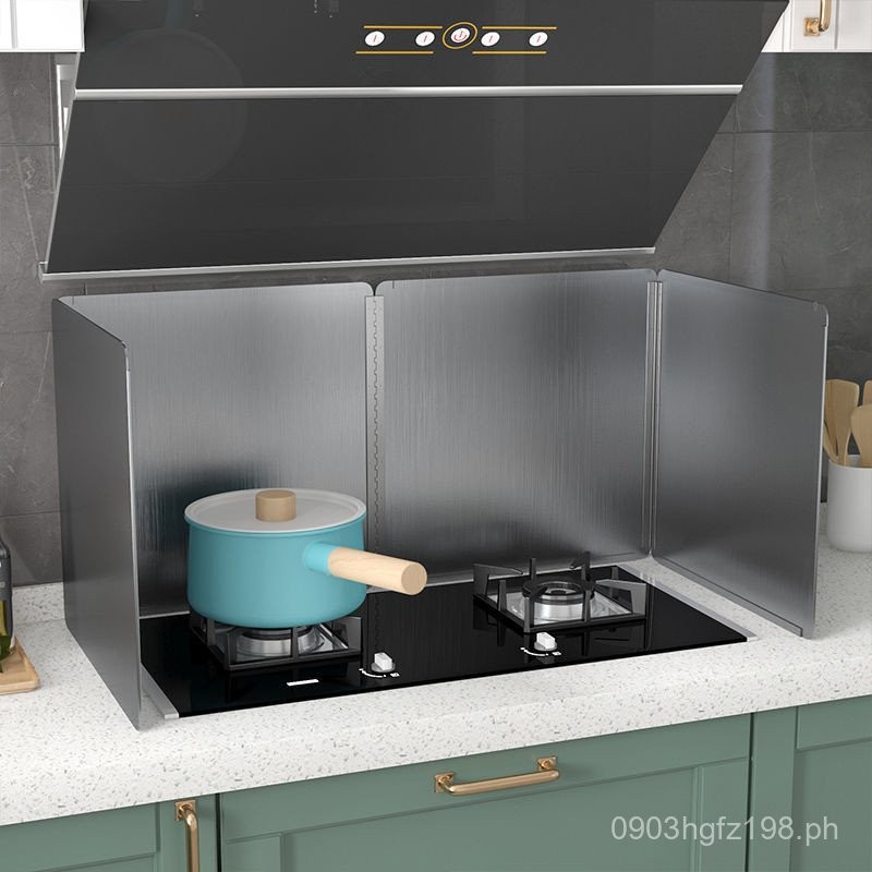 Stainless Steel Cooking Splash Guard Board Stove Range Splash Guard Oil ...