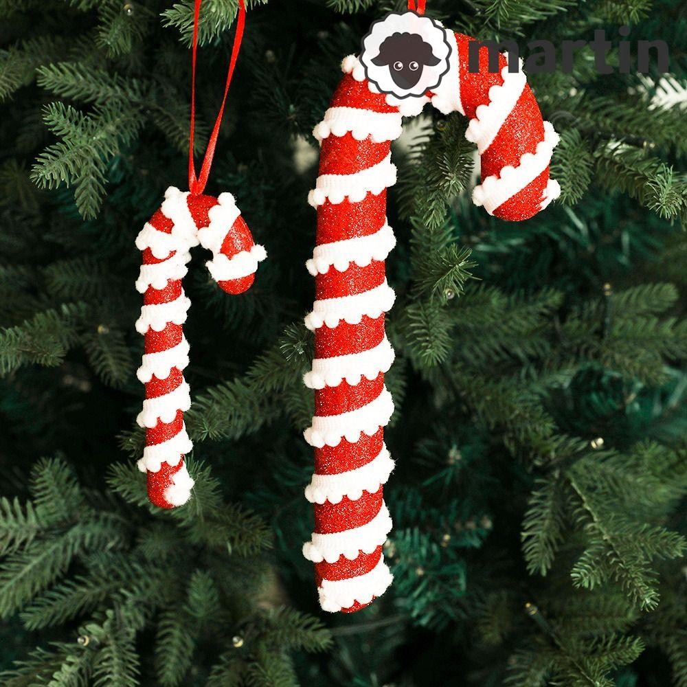 MARTIN 2pcs Christmas Foam Candy Cane, Mini Twisted Hanging Candy Cane ...