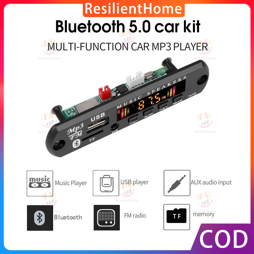 Wireless Bluetooth 5.0 Decoder Board DC 9V 12V MP3 Audio Module USB TF ...