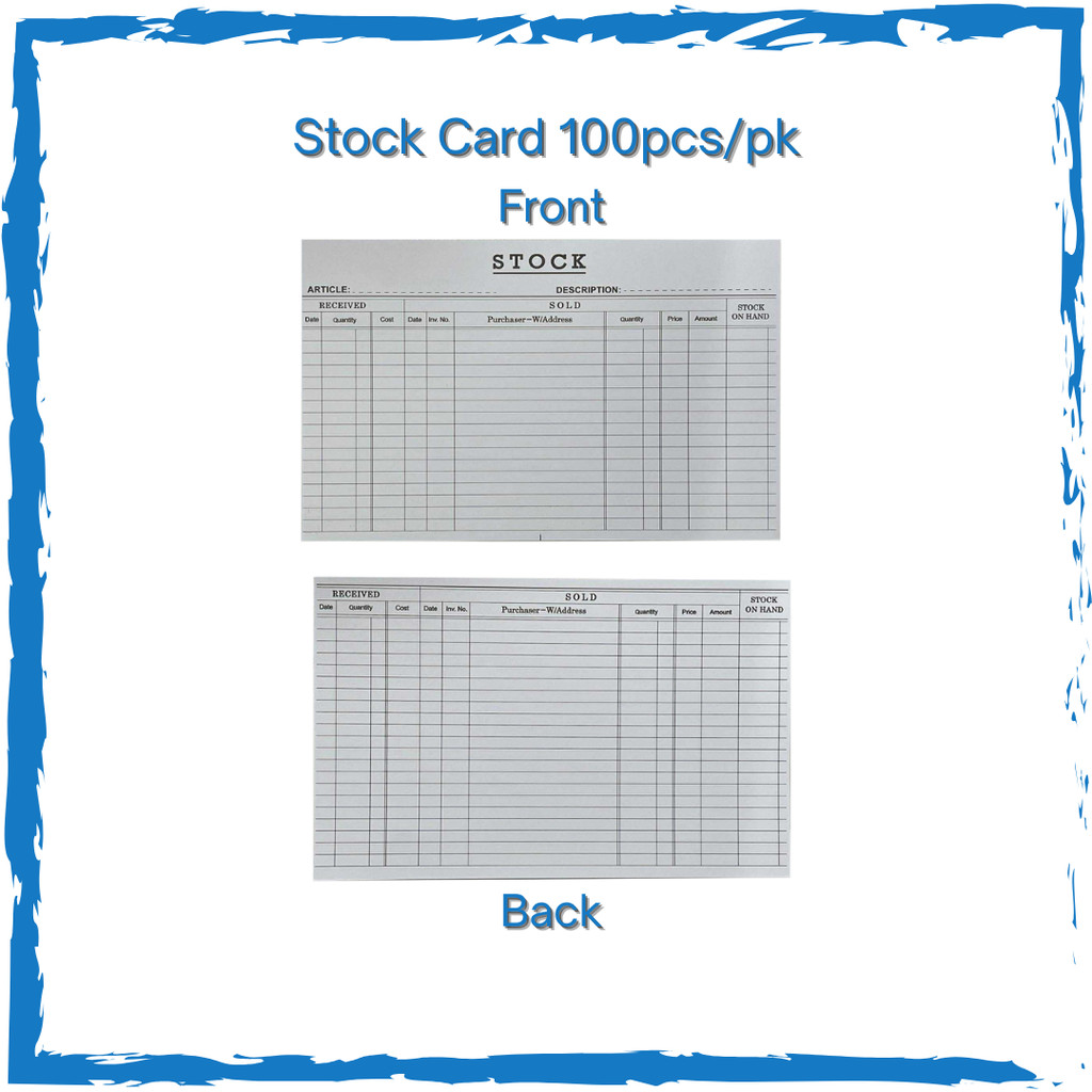 Veco Stock Card 5x8 50pcs/pk | Shopee Philippines