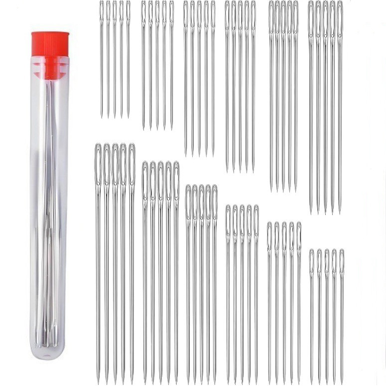 40Pcs Large Eye Stitching Needles Sewing Needles Handmade Leather ...