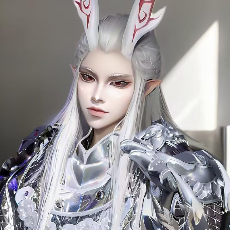 Wig Ao Guang cos Long Straight Hair Nezha's Demon Boy Troubled Sea ...