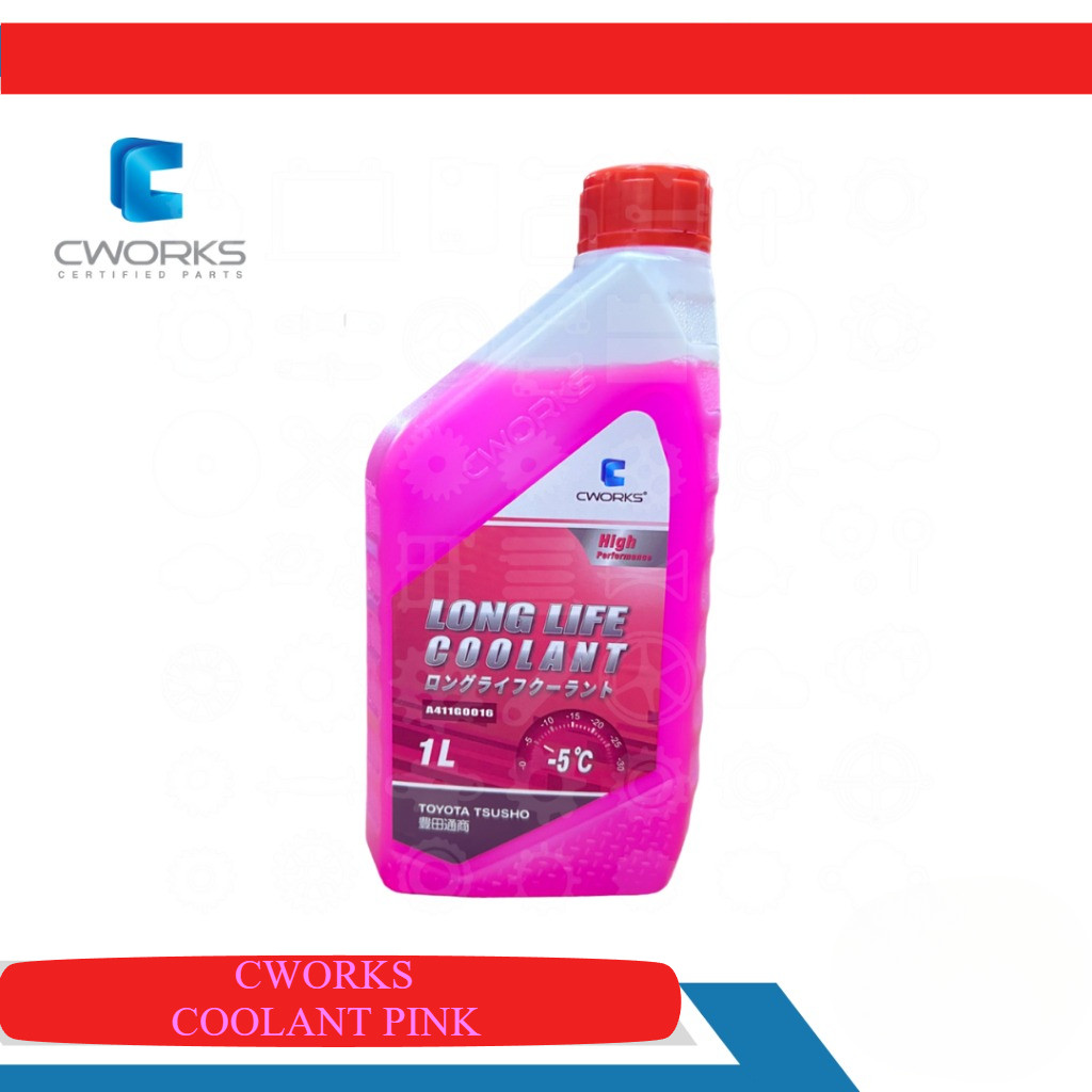 CWORKS Made by Toyota Tsusho Long Life Coolant 1 Liter Pink (Original) | Shopee Philippines