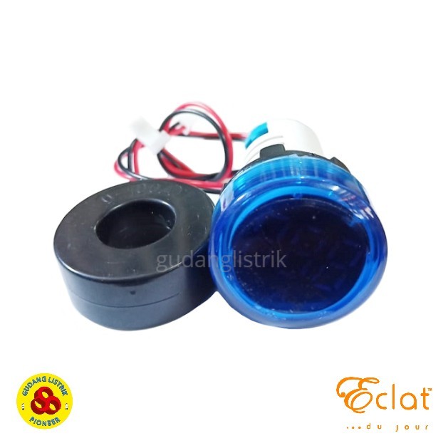 Pilot Lamp LED Amp Meter 22mm 0-100A BLUE Round LED Indicator Box Panel ...
