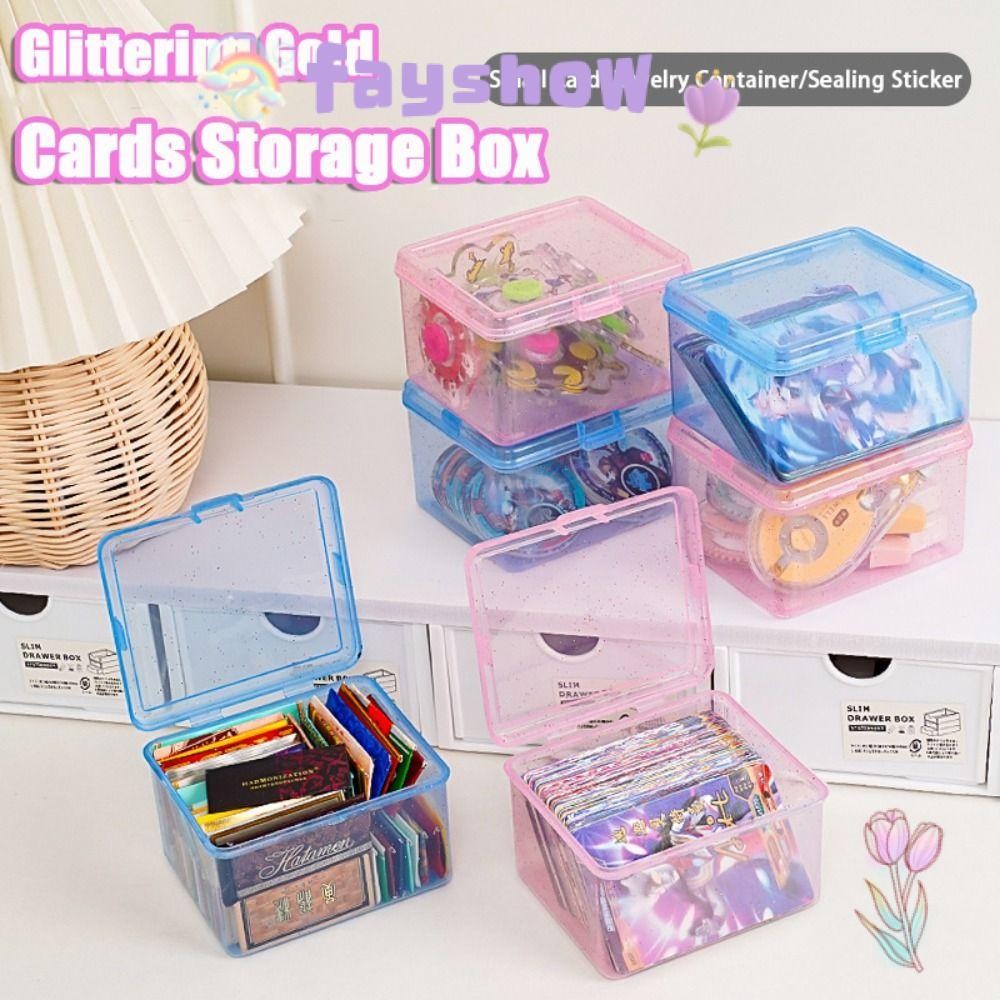 FAYSHOW Collection Box, Transparent Plastic Rectangular Shape Storage ...