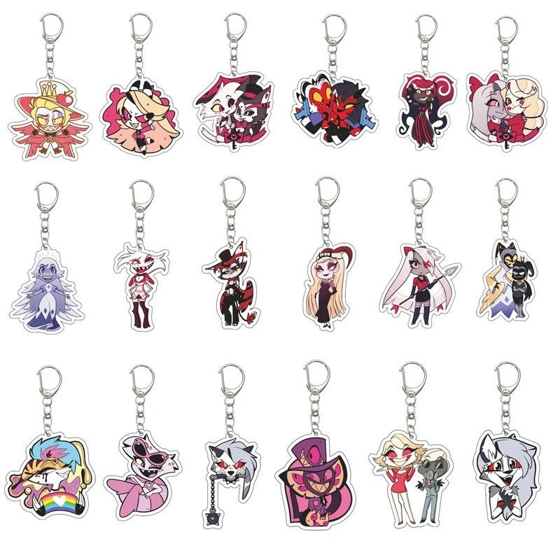 Gifts/55MM Anime Hazbin Hotel Keychain Charlie Morningstar/Vaggie/Angel ...