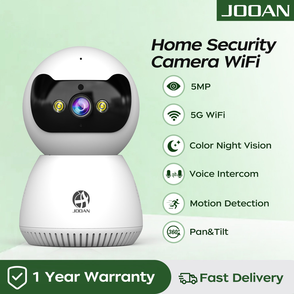 Jooan 5MP CCTV Camera Indoor Home 5G Wifi Security Camera Auto Tracking ...