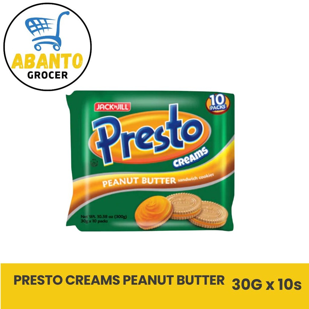 Presto Creams Peanut Butter Cookie 30 g x 10s | Shopee Philippines