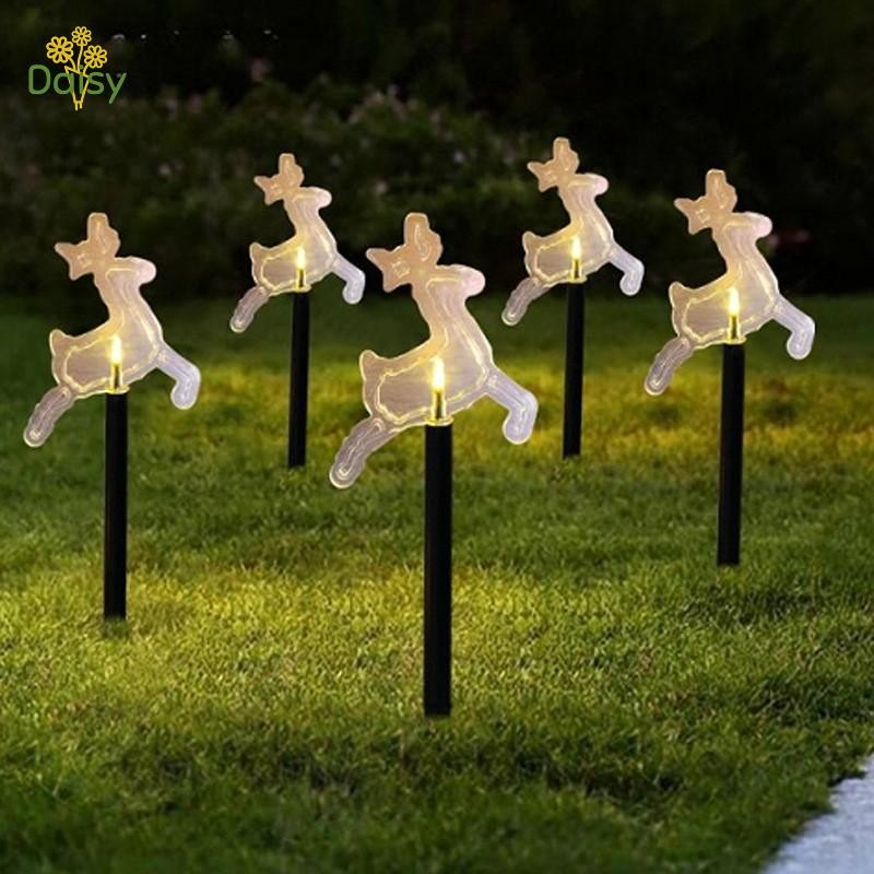 2.5m Yellow Solar Flashing Reindeer Decoration for Christmas Garden ...