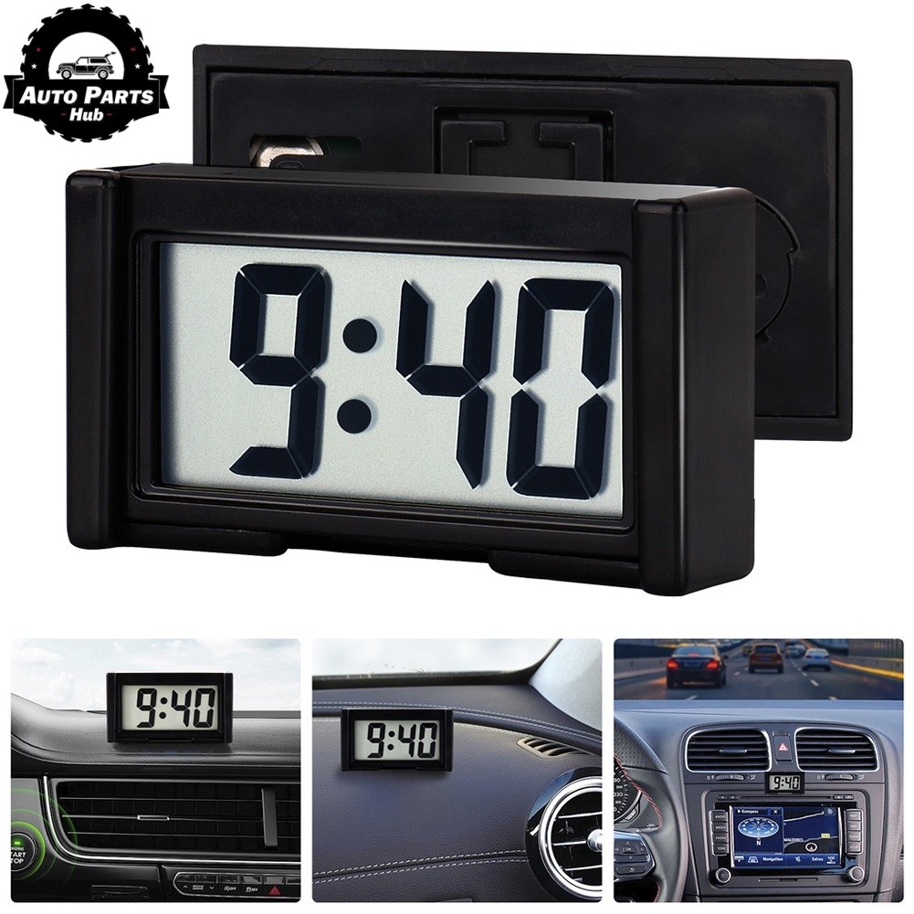 AP Mini Car Clock Time Self-Adhesive Bracket Vehicle Electronic Digital ...