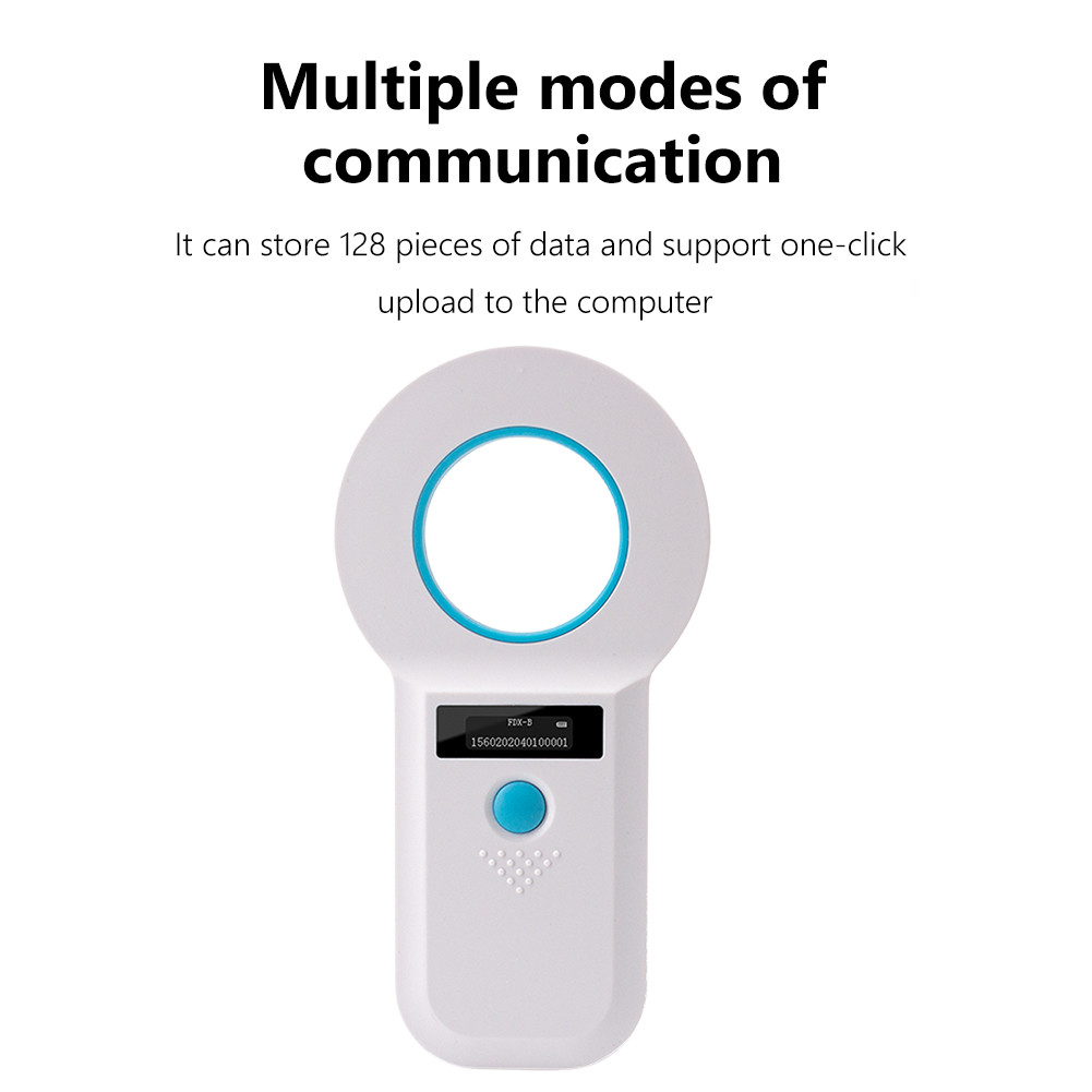 Handheld RFID EMID Micro Chip Scanner Rechargeable EMID FDX-B(ISO11784 ...