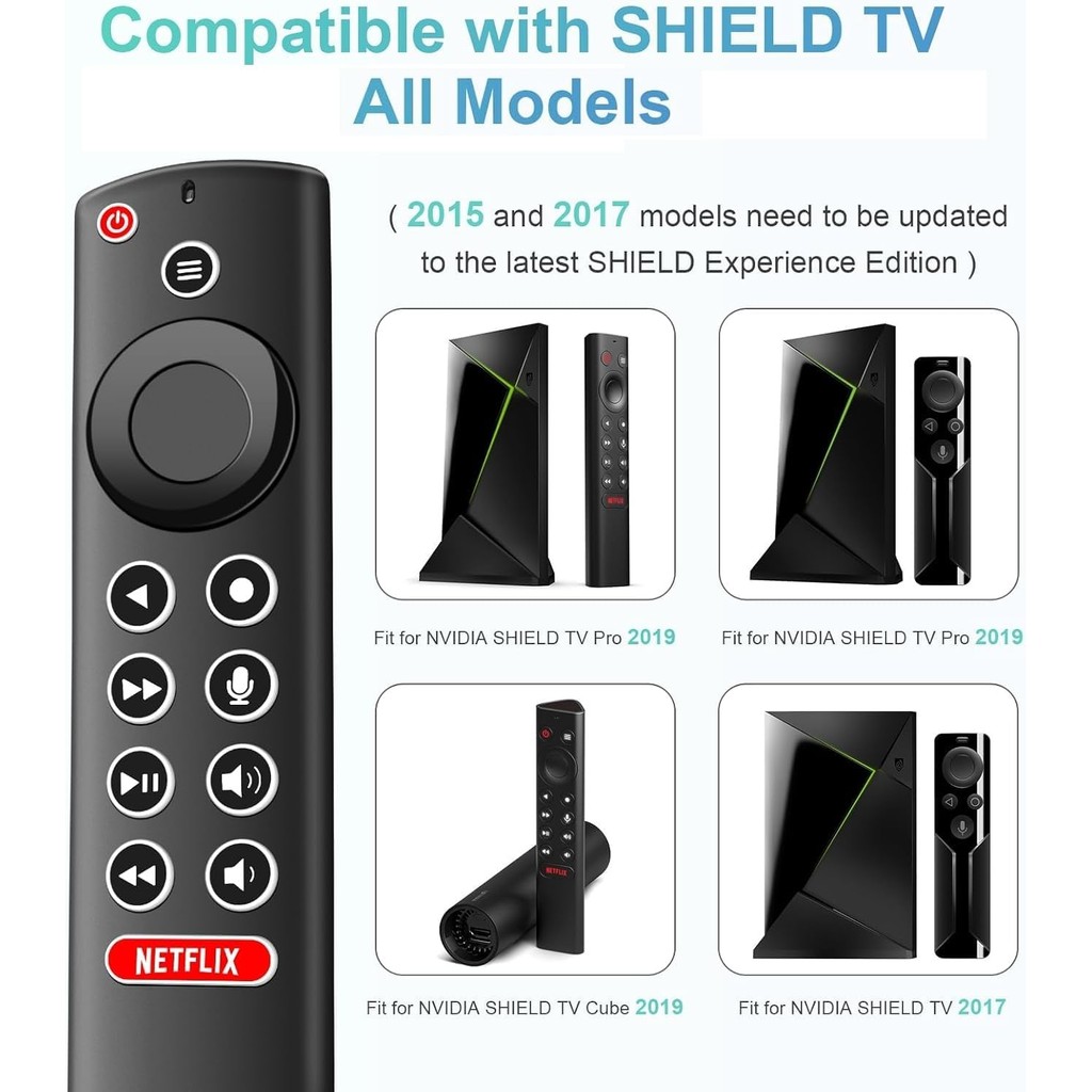 Voice Replacement Backlit Remote Control for NVIDIA Shield Remote, Voice Search, Customizable ...