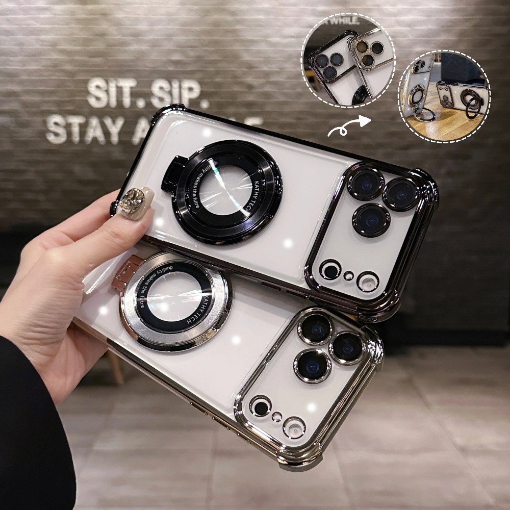 Luxury Plating Magnetic Charging Phone Case For iPhone 17 Pro Max 17 ...