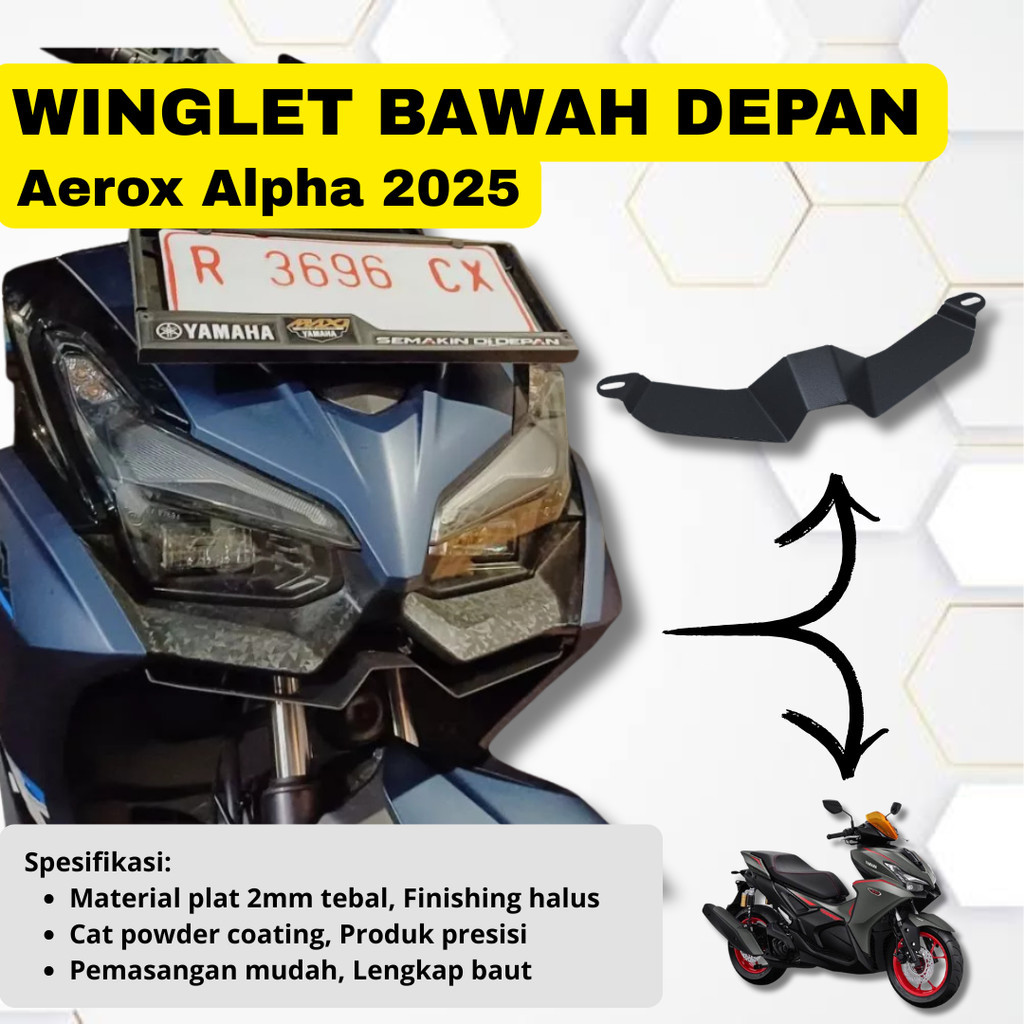 Lower Winglet Aerox Alpha 2025 - Standard - Cyber City - Turbo - Turbo ...