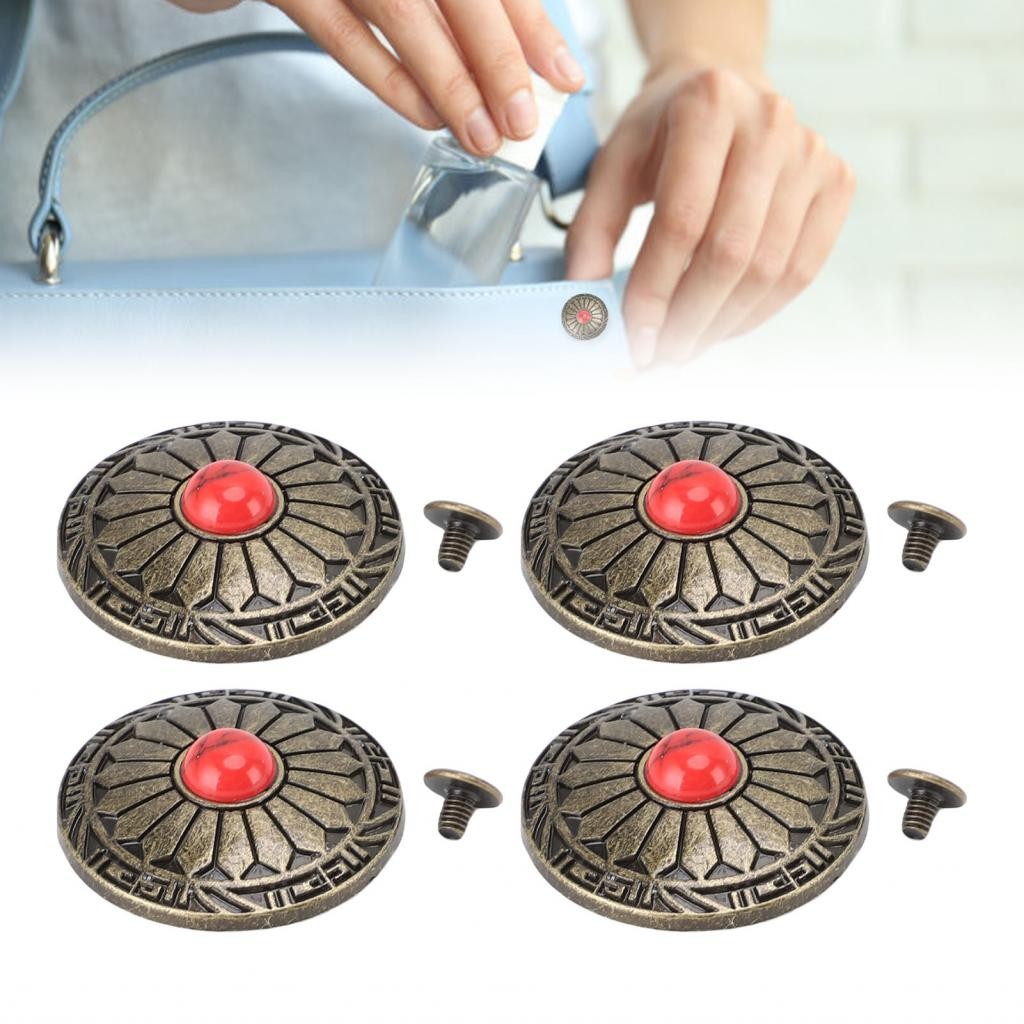 Decorative Buttons Screw Back 10 Sets Double Purpose for Bags | Shopee ...