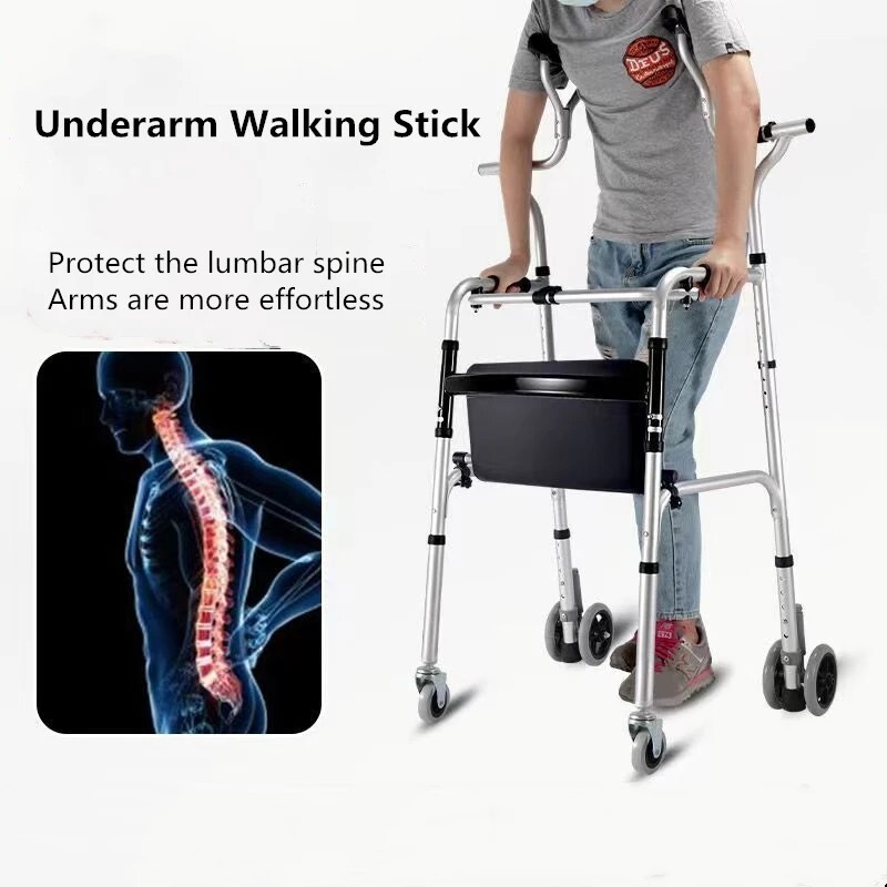 Elderly Rehabilitation Training Walker Underarm Crutche Walking Stick ...