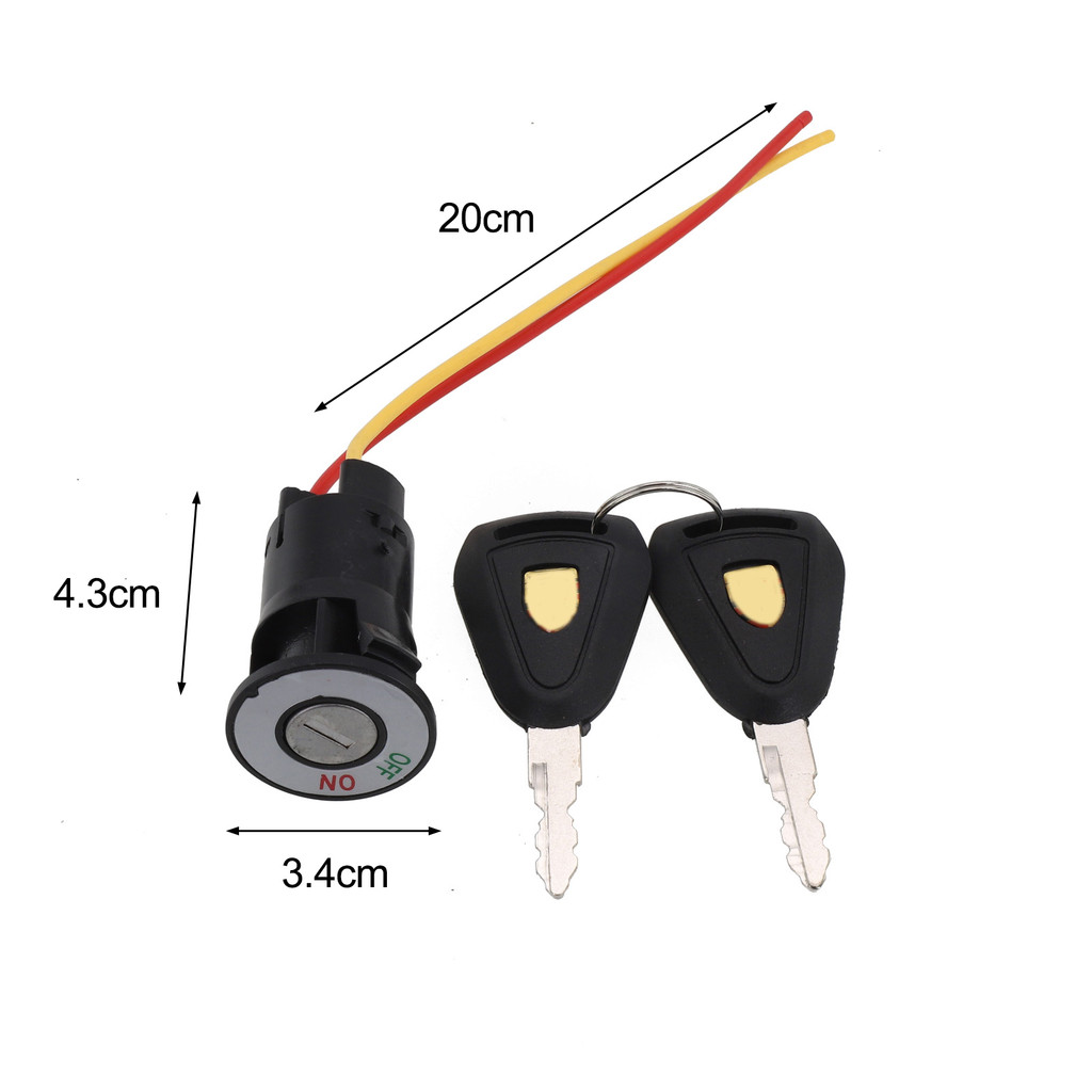 Durable 2 Wire Ignition Key Switch for Electric Bikes and Scooters ...