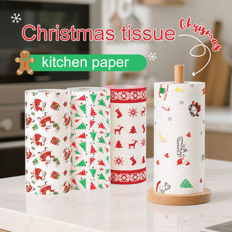 40Pcs/Roll Thickened Disposable Kitchen Paper Towels- for Wet & Dry Use ...