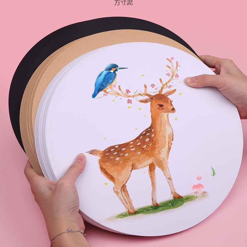 Round Surface Sketch Color Lead Drawing Paper Children 251I001 | Shopee ...