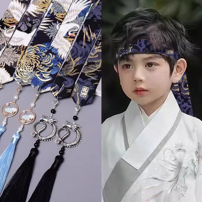 National Trendy Hanfu Headdress Boys Children Antique Hair Band ...