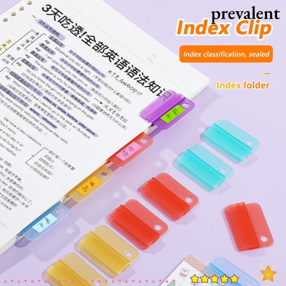 PREVALENT Index Clip, Plastic Transparent File Classification Clamp ...