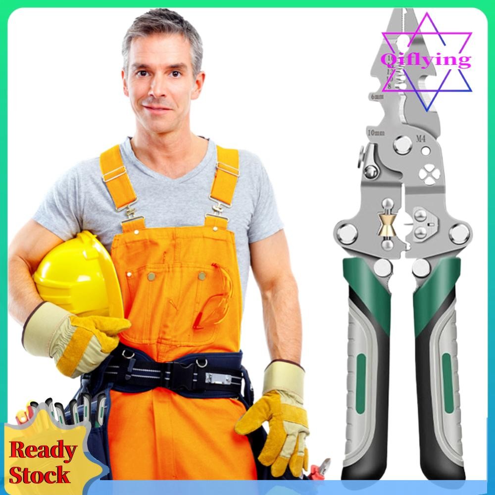 Wire Crimper Multifunctional Wire Peeler Pliers Foldable Cables ...