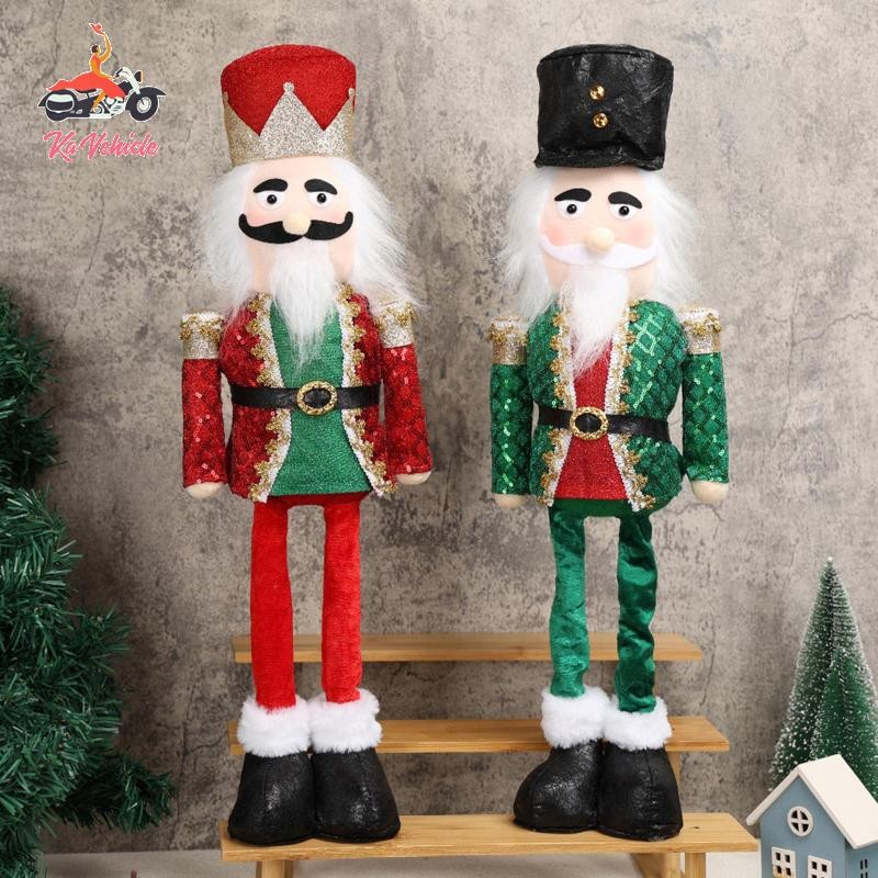 [Whstrong] Christmas Nutcracker Decor Sculpture Telescopic Traditional ...
