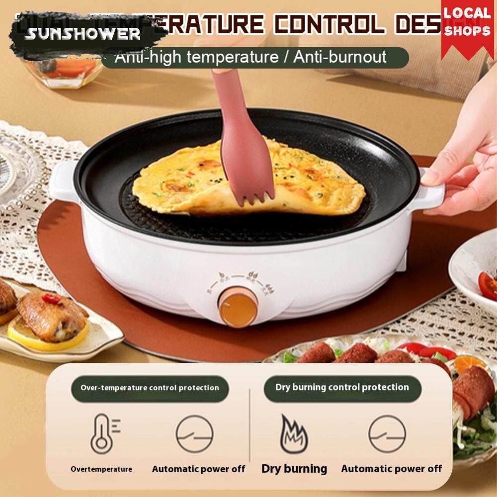 Electric Cooking Pot Non-stick Household Barbecue Fry Pan 3 Gear for ...