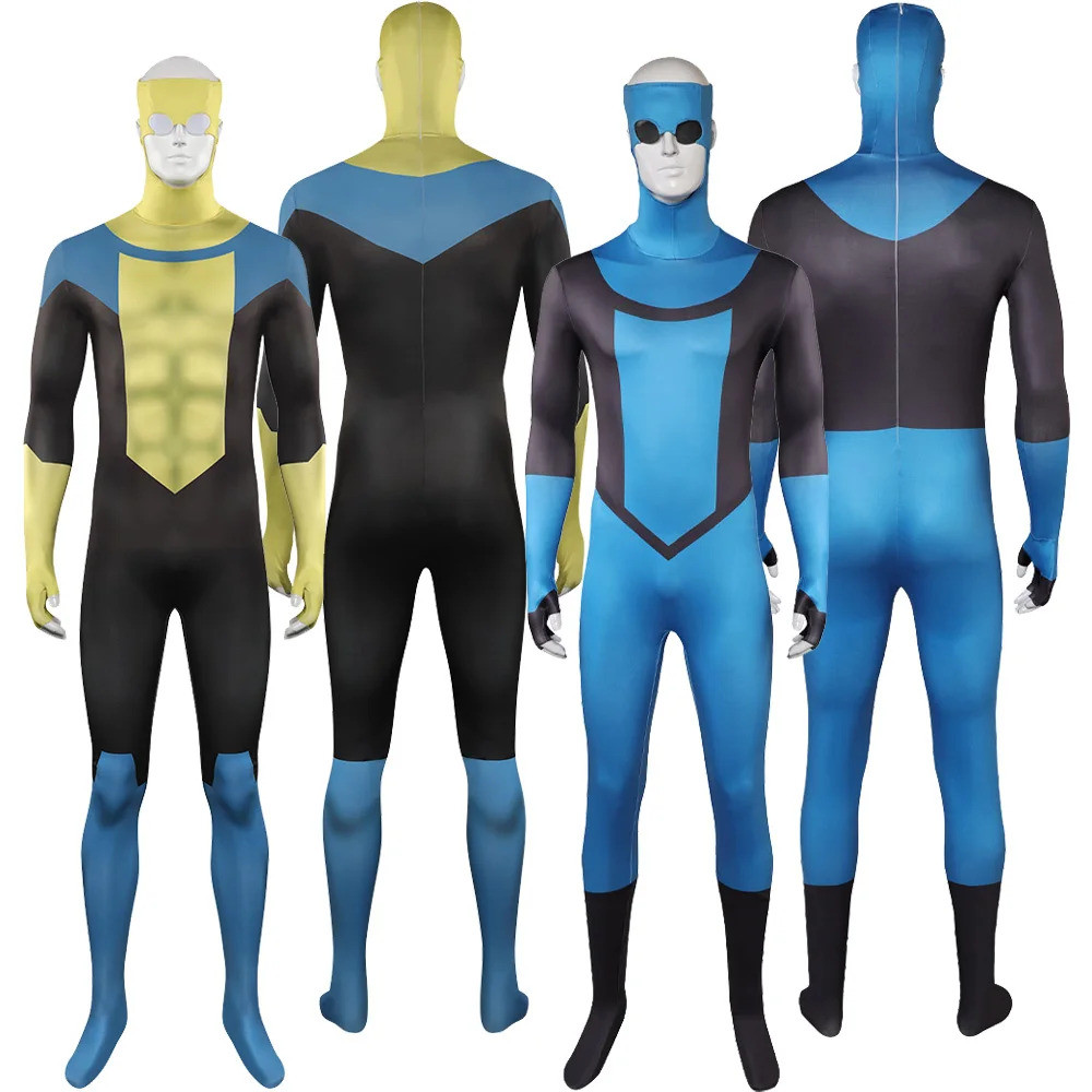 Cartoon Invincible Mark Cosplay Grayson Jumpsuit Costume Men Disguise ...