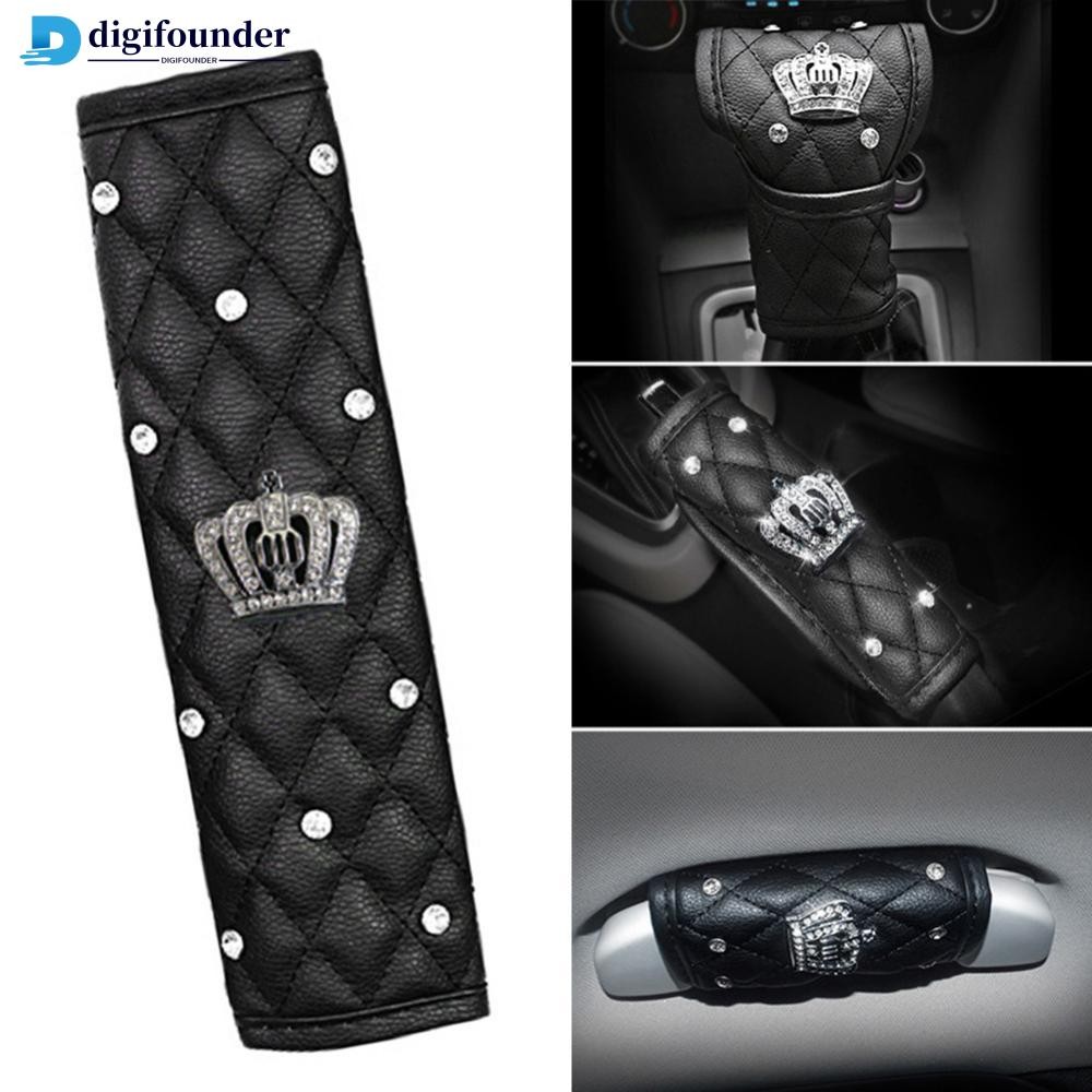 DGR Car Styling Crystal Crown Car Seat Belt Cover Shoulder Pads Car ...