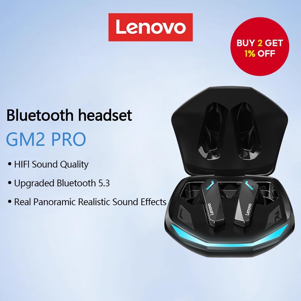 Lenovo GM2 PRO Gaming Earbuds Bluetooth High Quality Earphones HIFI ...