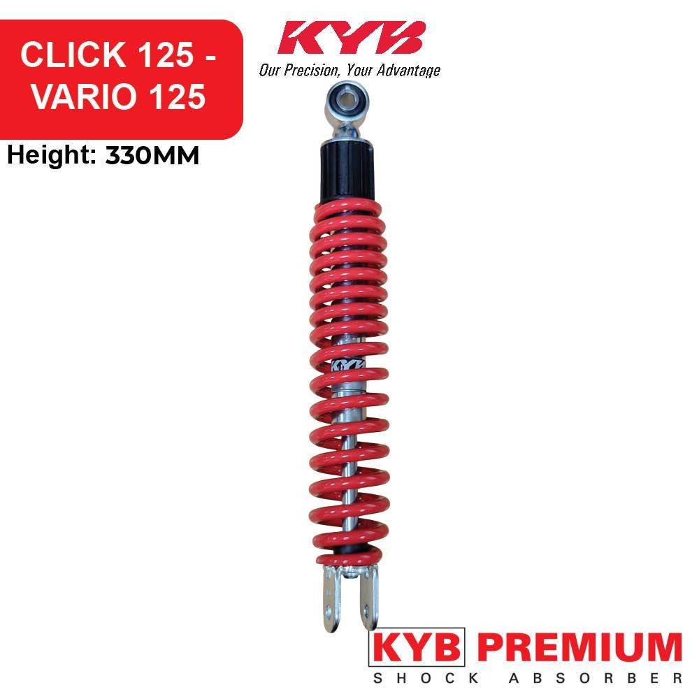 KYB CLICK125/150 SHOCK ABSORBER RED [330MM] | Shopee Philippines
