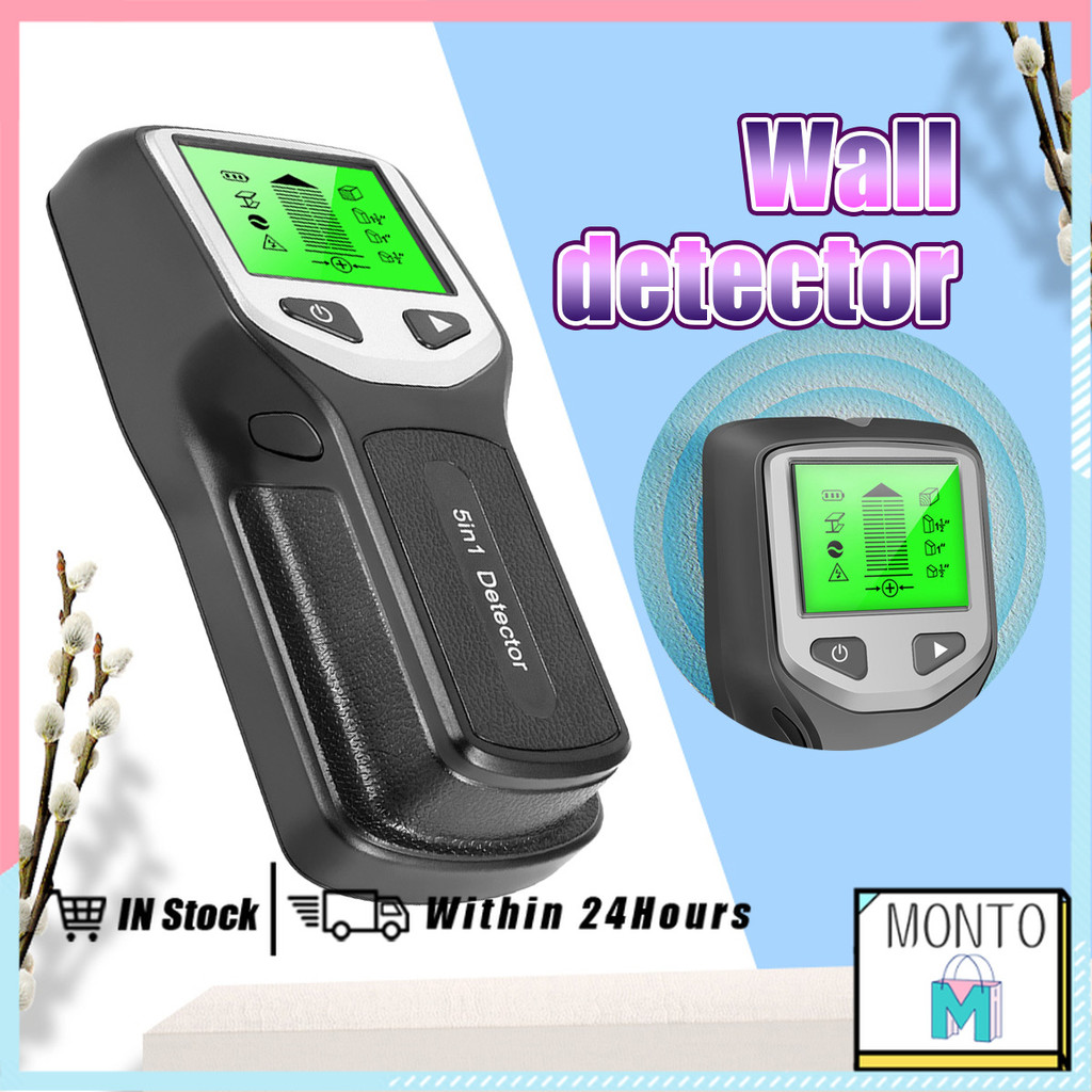 5 In 1 Wall Scanner Professional Stud Detector For Live Wires Pvc Water ...