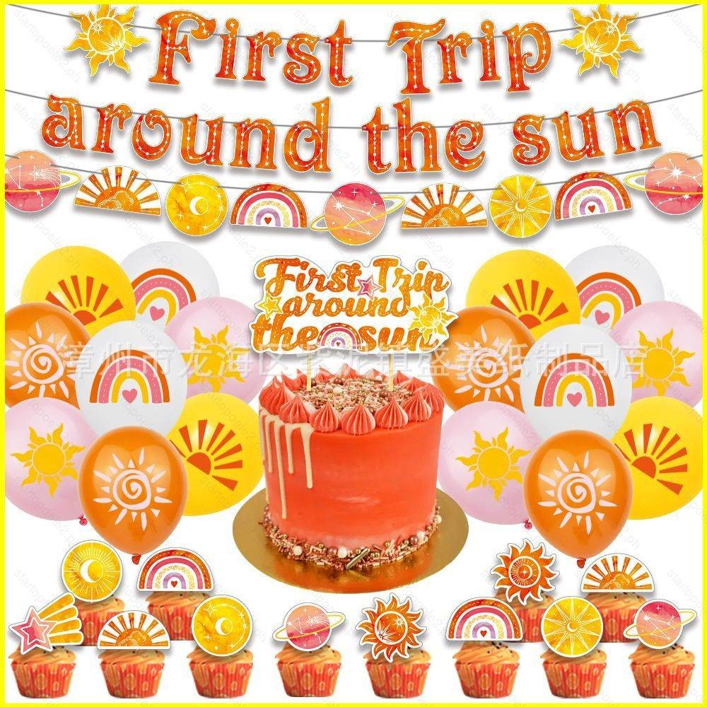 ST2 First trip around the sun The Bohemian Sun Theme birthday party ...