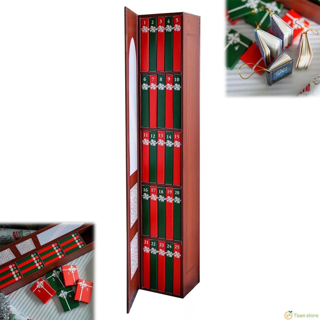 Mini Book Ornament Advent Calendar Christmas Advent Calendar with 24 ...