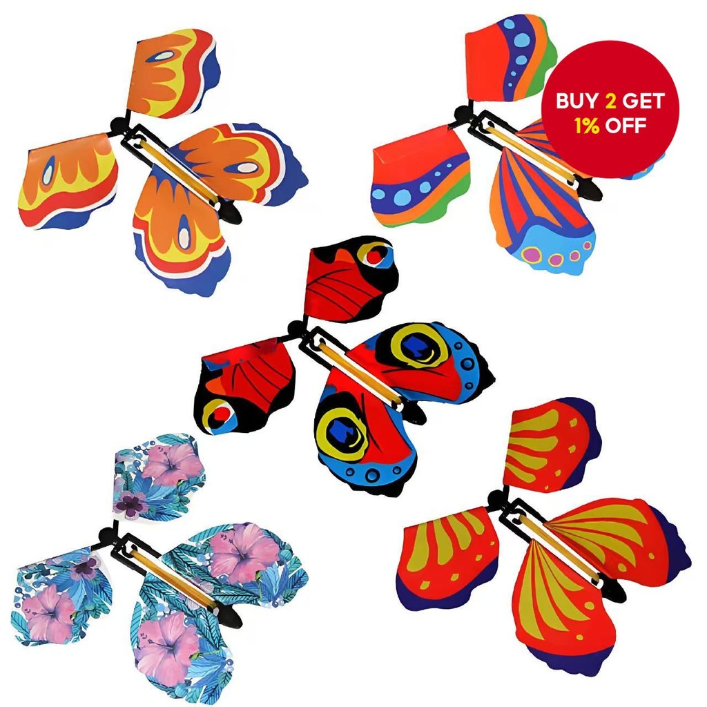 New wind-up magic butterfly, rubber band-powered magic prop, surprising ...