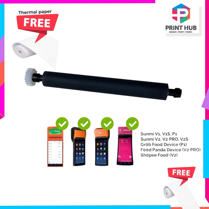 Sunmi V1 / V1S / P1 / V2 / V2Pro /V2S Receipt Printer Machine Print Head Paper Roller Pressure ...