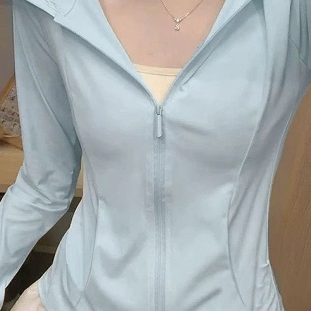 Anti-Ultraviolet Sunscreen Clothing Women Thin Style Breathable Slim ...