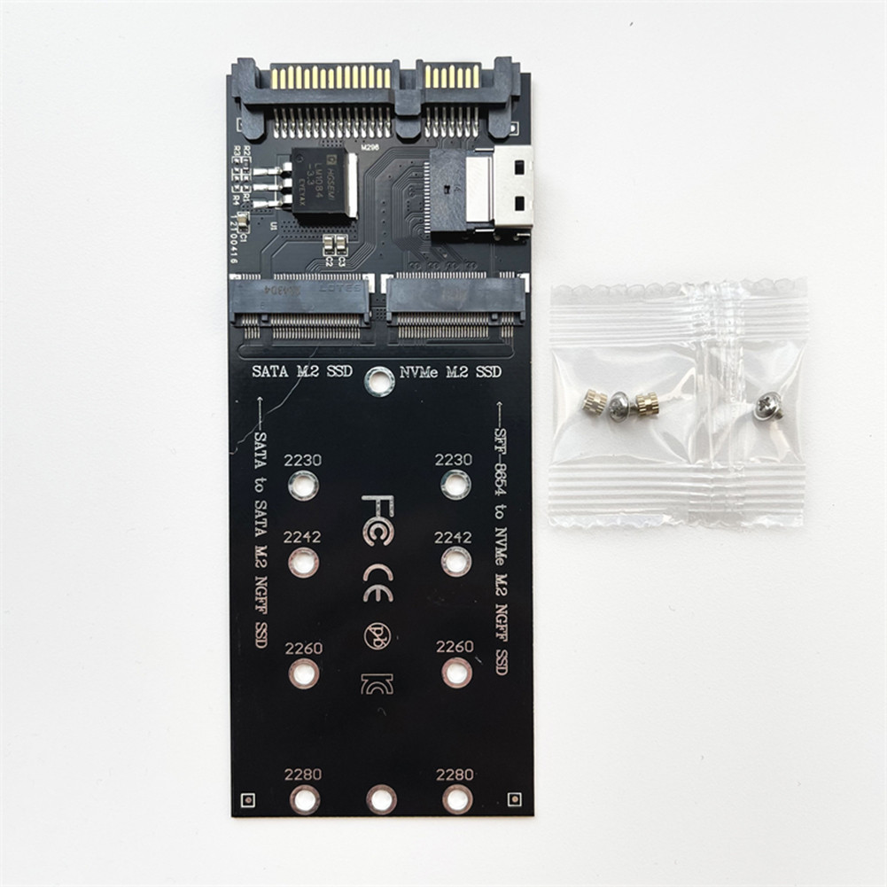 M.2 To SATA Adapter SFF-8654 To M2 NVME SSD 22Pin SATA To M2 Expansion ...