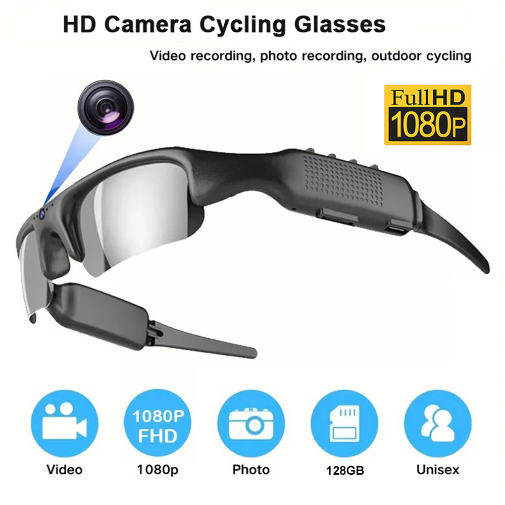 Sports camera 1080P HD WIFI camera glasses with polarized lenses ...