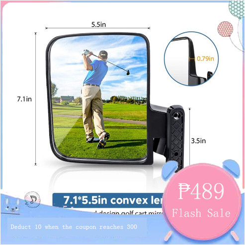 PH Golf Cart Rear View Mirror, 180 Degree Rear View Mirror 16.5" Extra ...