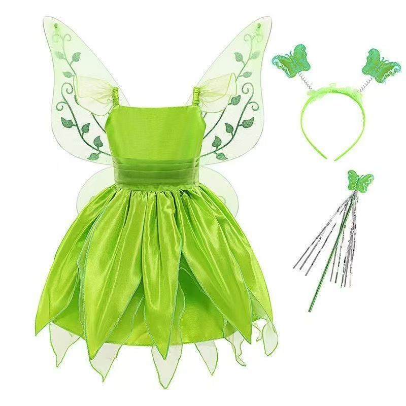 Fairy Tale Wonderful Fairy cos Costume Tinkerbell Cosplay Dress ...